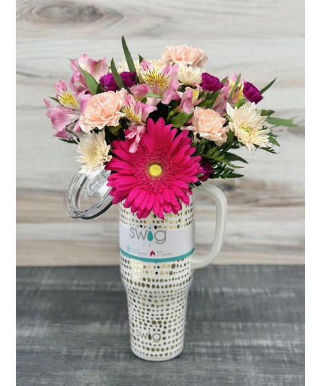 The FlowerLoft's Swig Mug Arrangement | Lima (OH) Same-Day Flower ...